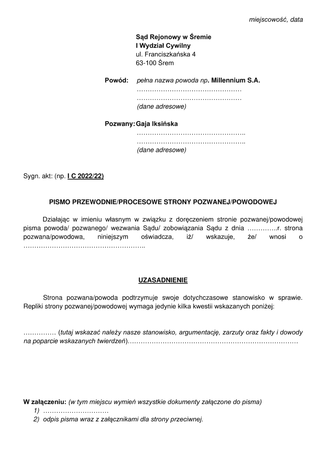 Jak napisać pismo do sądu? ️ Pismo procesowe - wzór